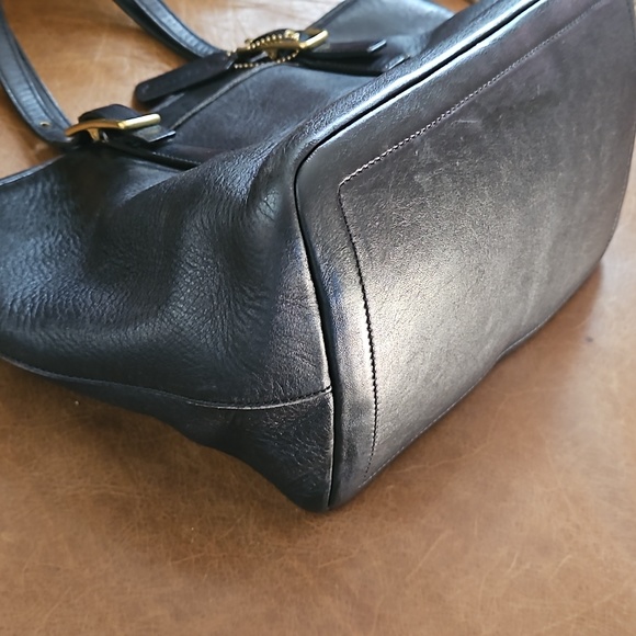 Coach | Bags | Classic Coach Black Leather Tote Bag | Poshmark